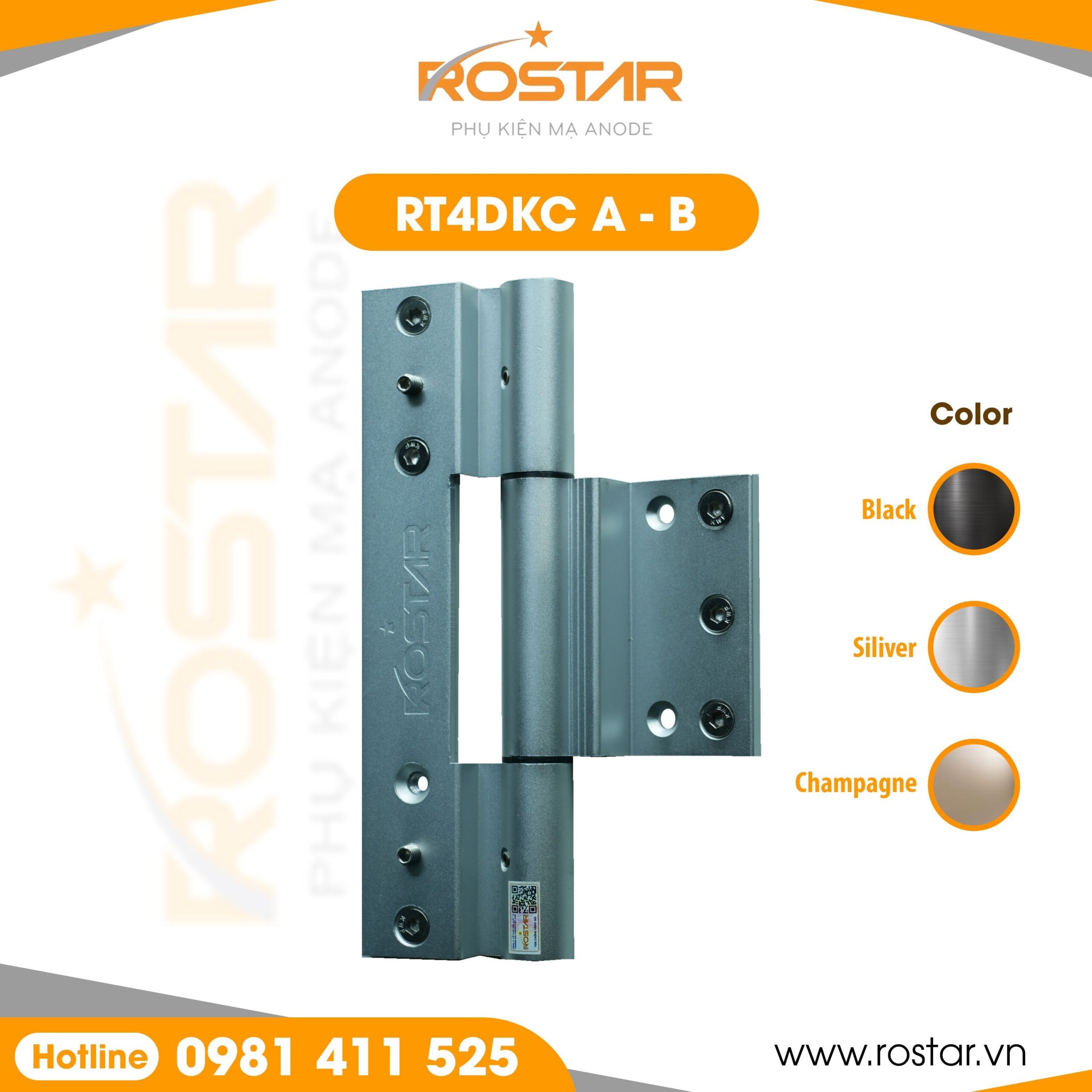 Bản lề 4D 20 khung cánh hệ 55 xingfa RT4D-KC A-B-P - Phụ kiện mạ anode ...